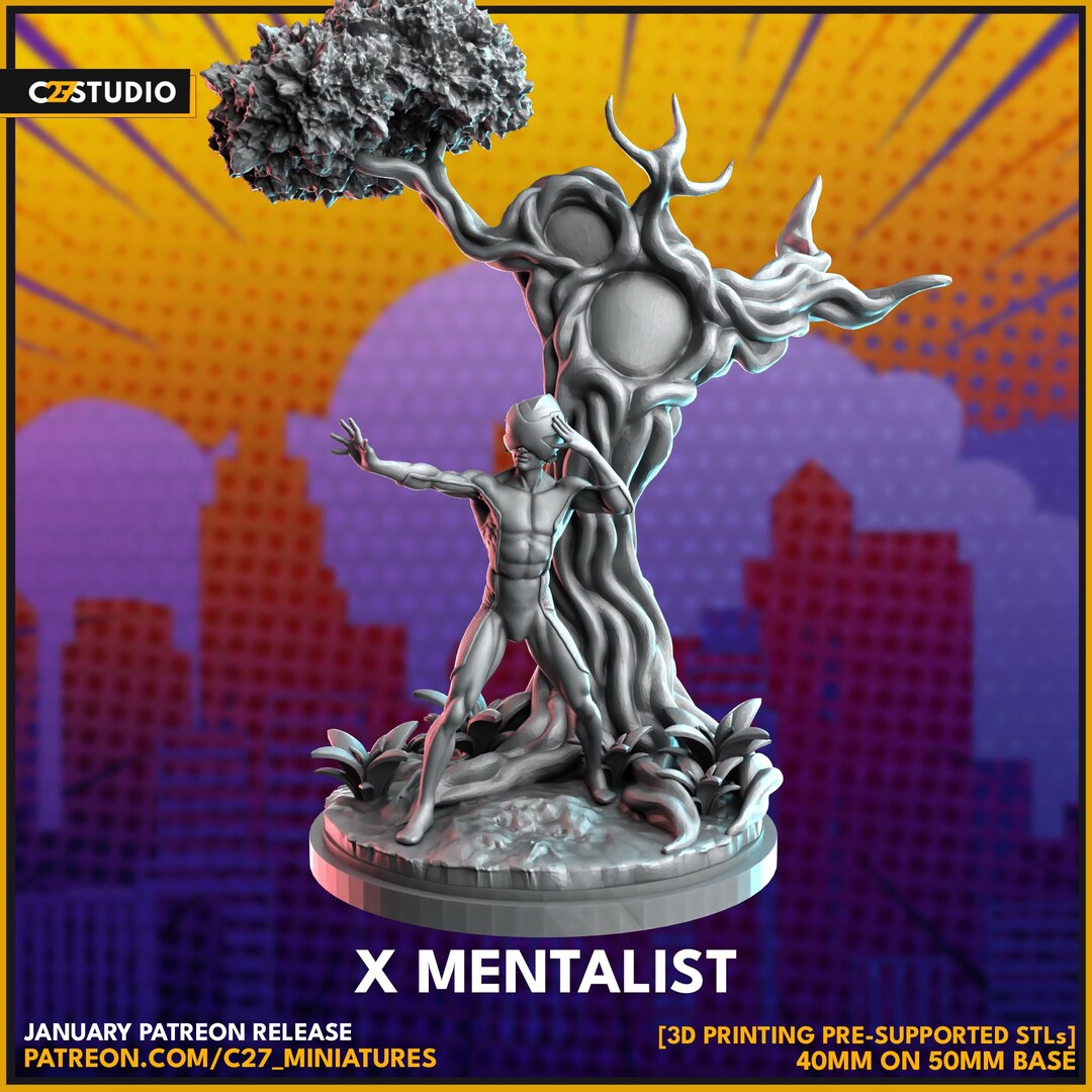 Professor X Fanart on 50mm Base by C27 Minis & Terrain - MARVEL CRISIS ...