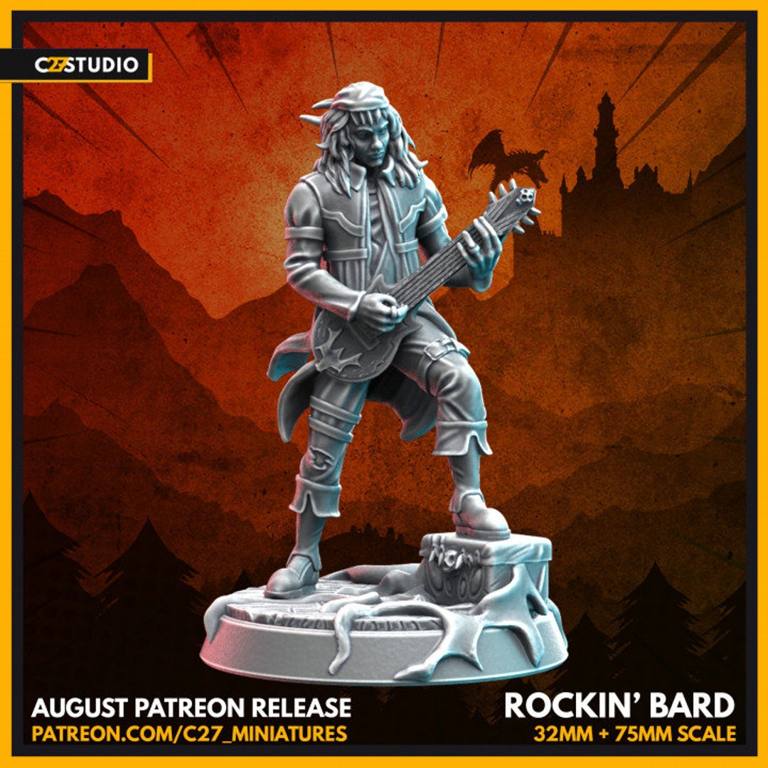 Rockin' Bard by C27 Minis & Terrain - Dungeons and Dragons, Pathfinder ...