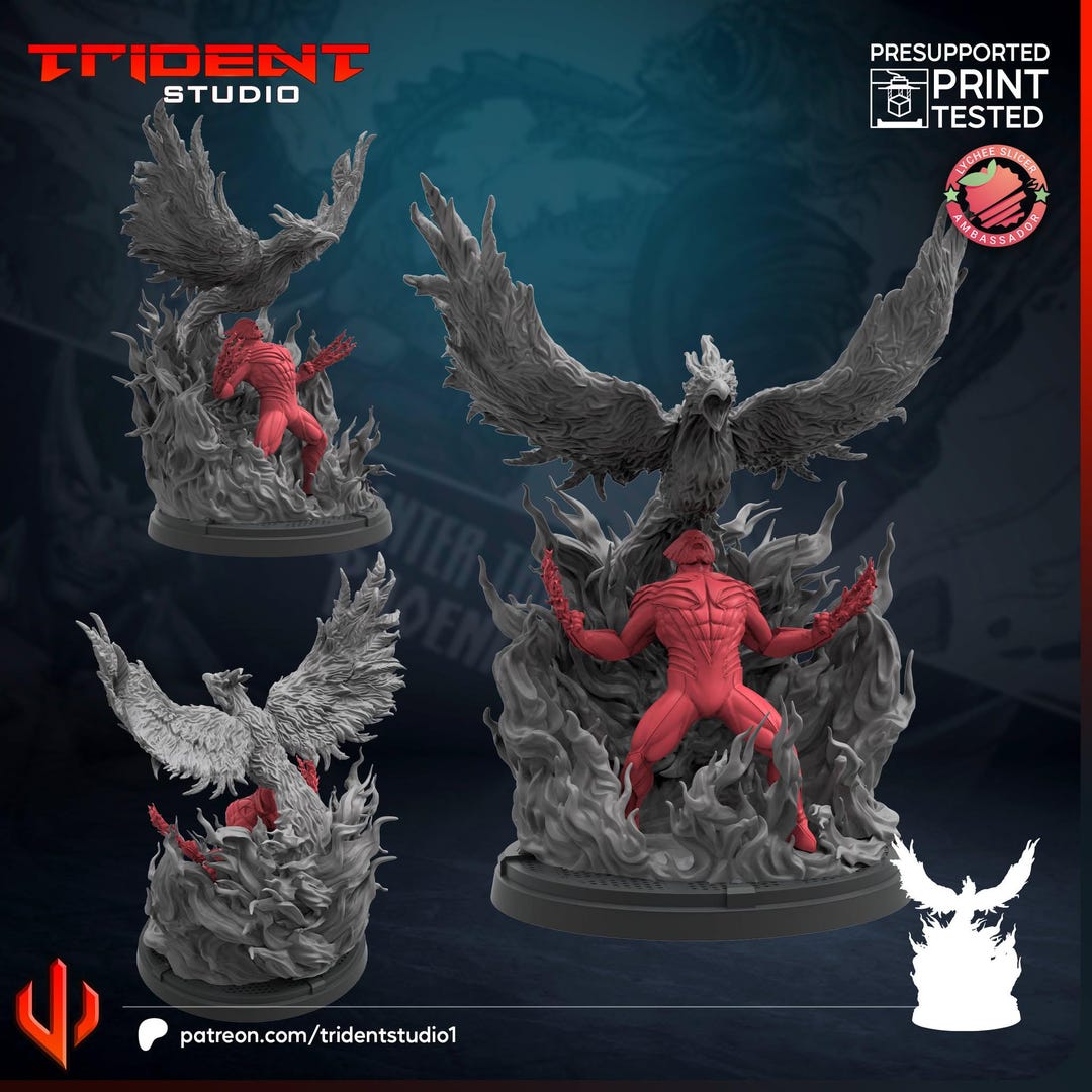 Wolverine Phoenix Force Fanart on 35mm Base by Trident Studio - CRISIS ...