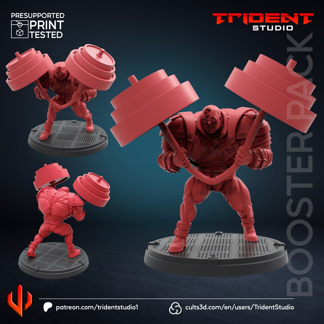 Strong Guy Fanart on 50mm Base by Trident Studio - CRISIS PROTOCOL - Etsy