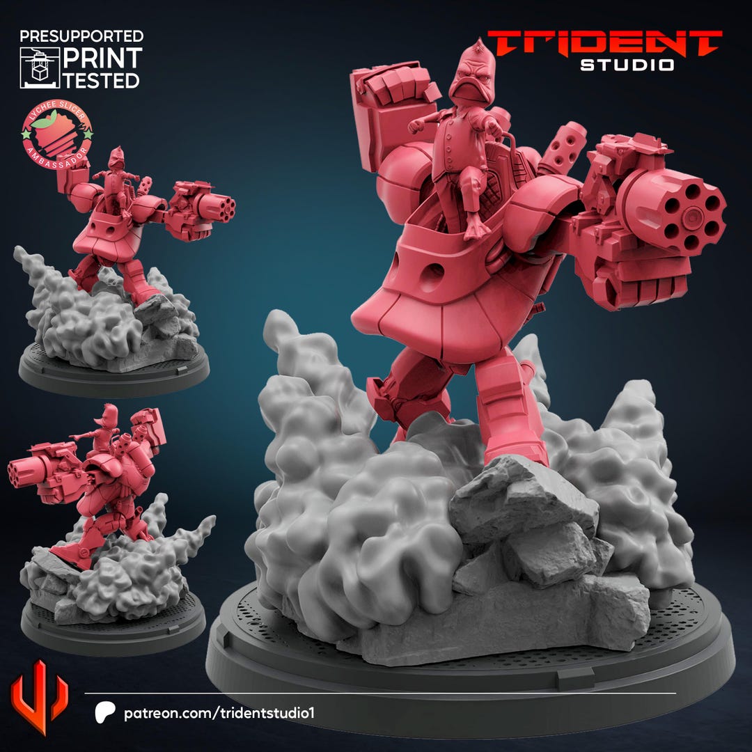 Howard the Duck and Mech Fanart on 50mm Base by Trident Studio - CRISIS ...