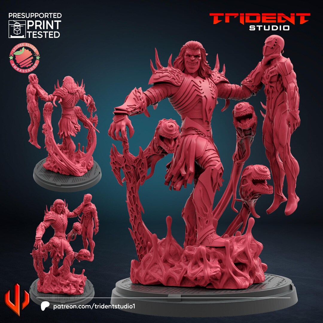 Knull Fanart on 50mm Base by Trident Studio - CRISIS PROTOCOL - Etsy