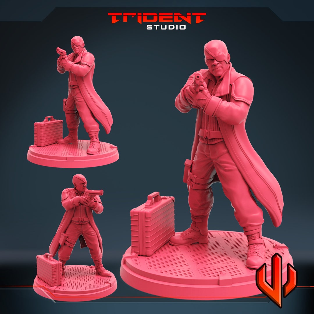 Agent Boss (nick Fury Fanart) on 35mm Base by Trident Studio - MARVEL ...