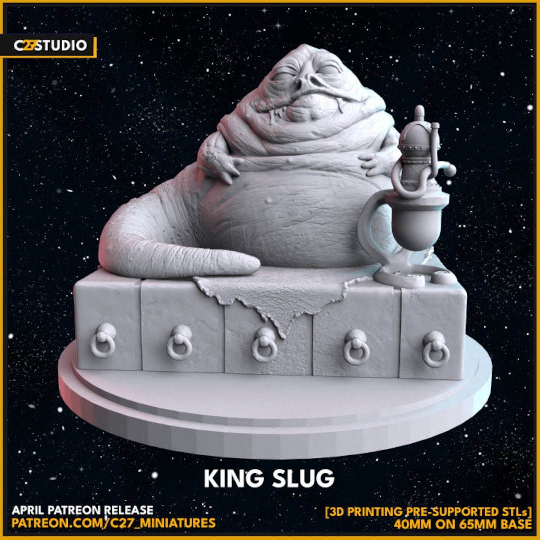 Jabba the Hutt Fan Art on 65 Mm Base by C27 - Shatterpoint - Etsy