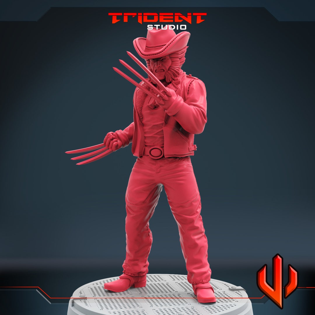 Wolverine Cowboy Fanart on 35mm Base by Trident Studio - MARVEL CRISIS ...