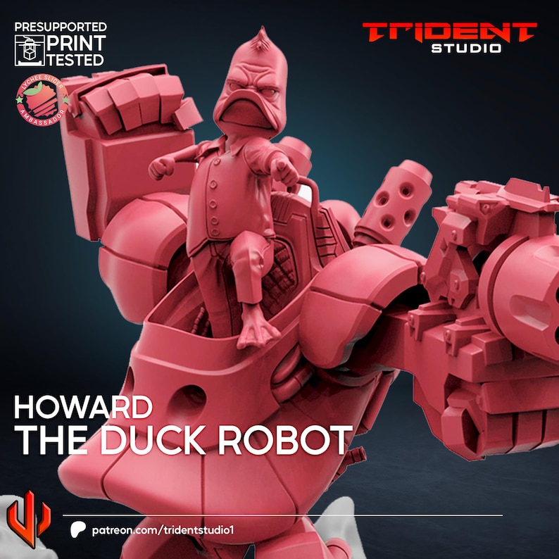 Howard the Duck and Mech Fanart on 50mm Base by Trident Studio - CRISIS ...