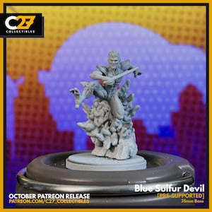 Blue Sulfur Devil (night Crawler) Fan Art on 35mm Base by C27 - MARVEL ...
