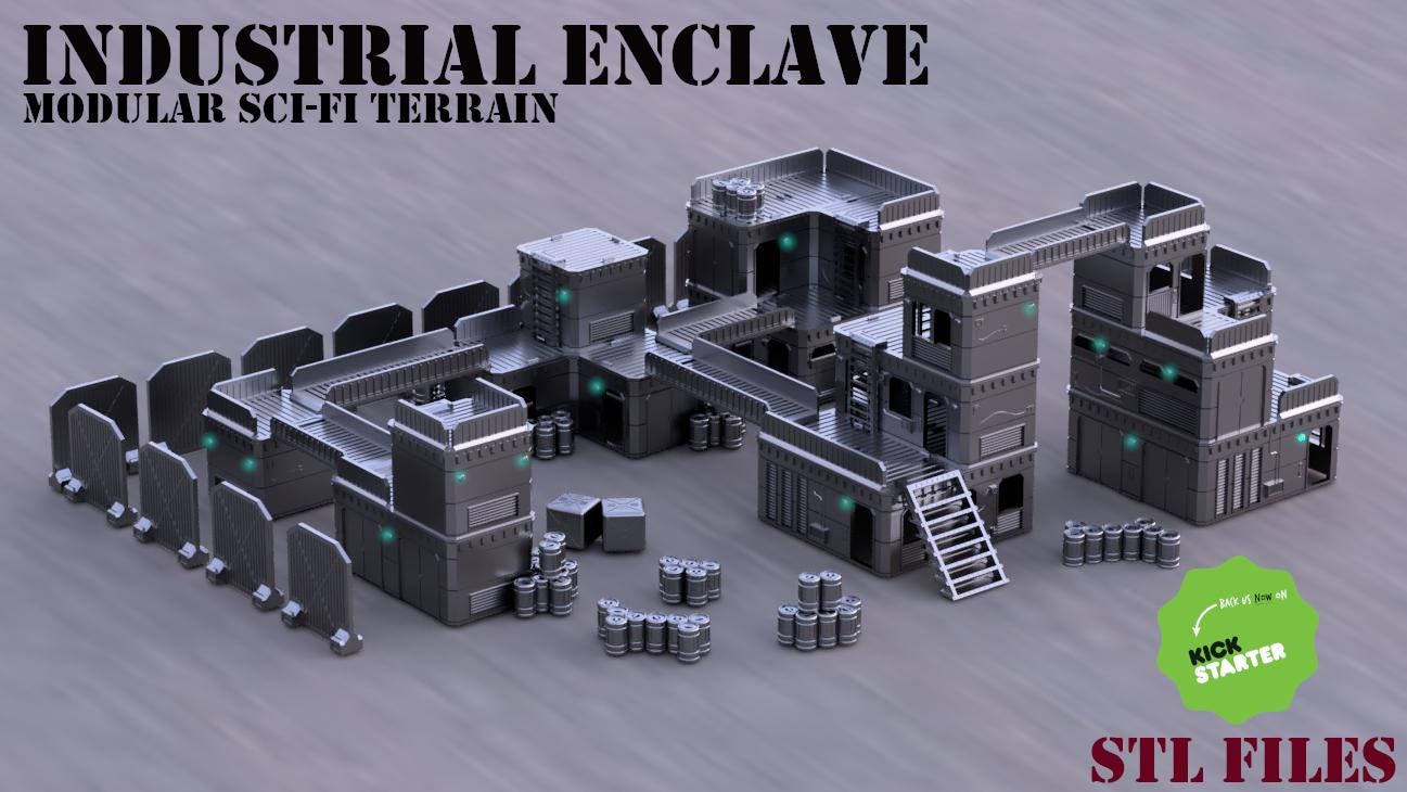 Industrial Enclave | 28mm - 32mm / 40mm |damaged, Weathered, No Damage ...