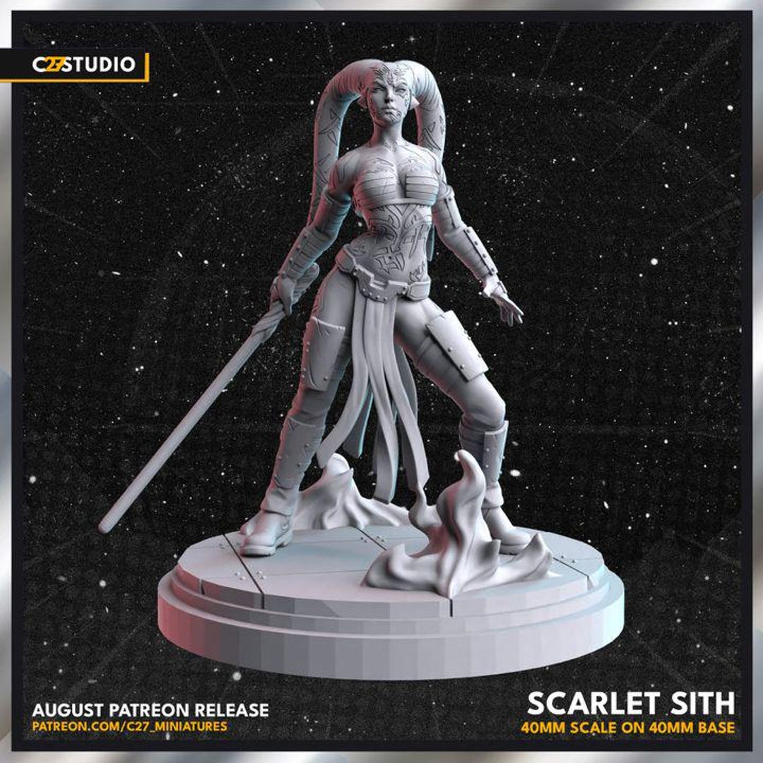 Darth Talon Fan Art on 40 Mm Base by C27 - Shatterpoint - Etsy