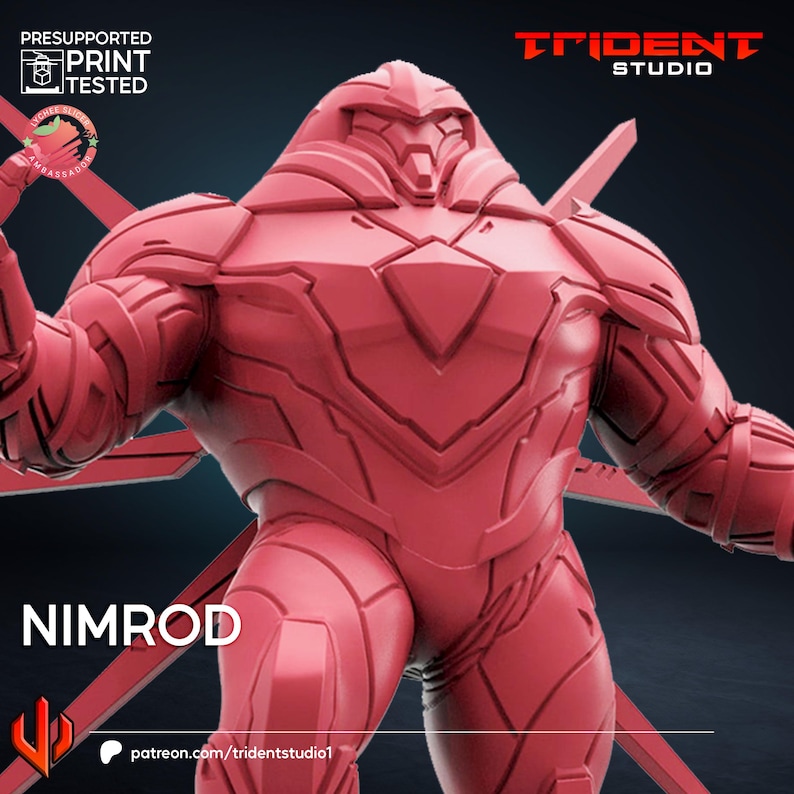 Nimrod Fanart on 50mm Base by Trident Studio - CRISIS PROTOCOL - Etsy