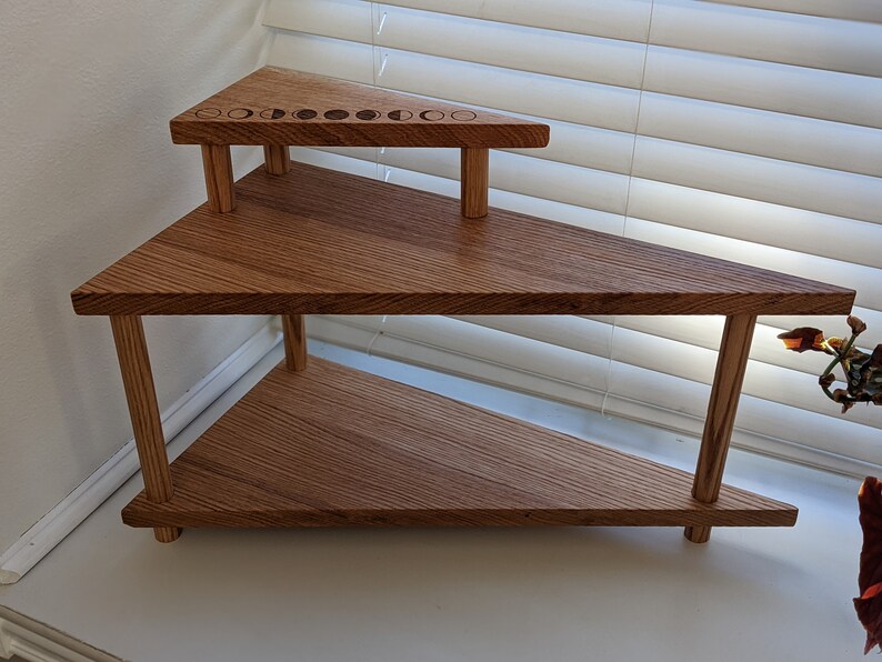 Three Tier Triangular Altar Table Red Oak Hardwood Display - Etsy