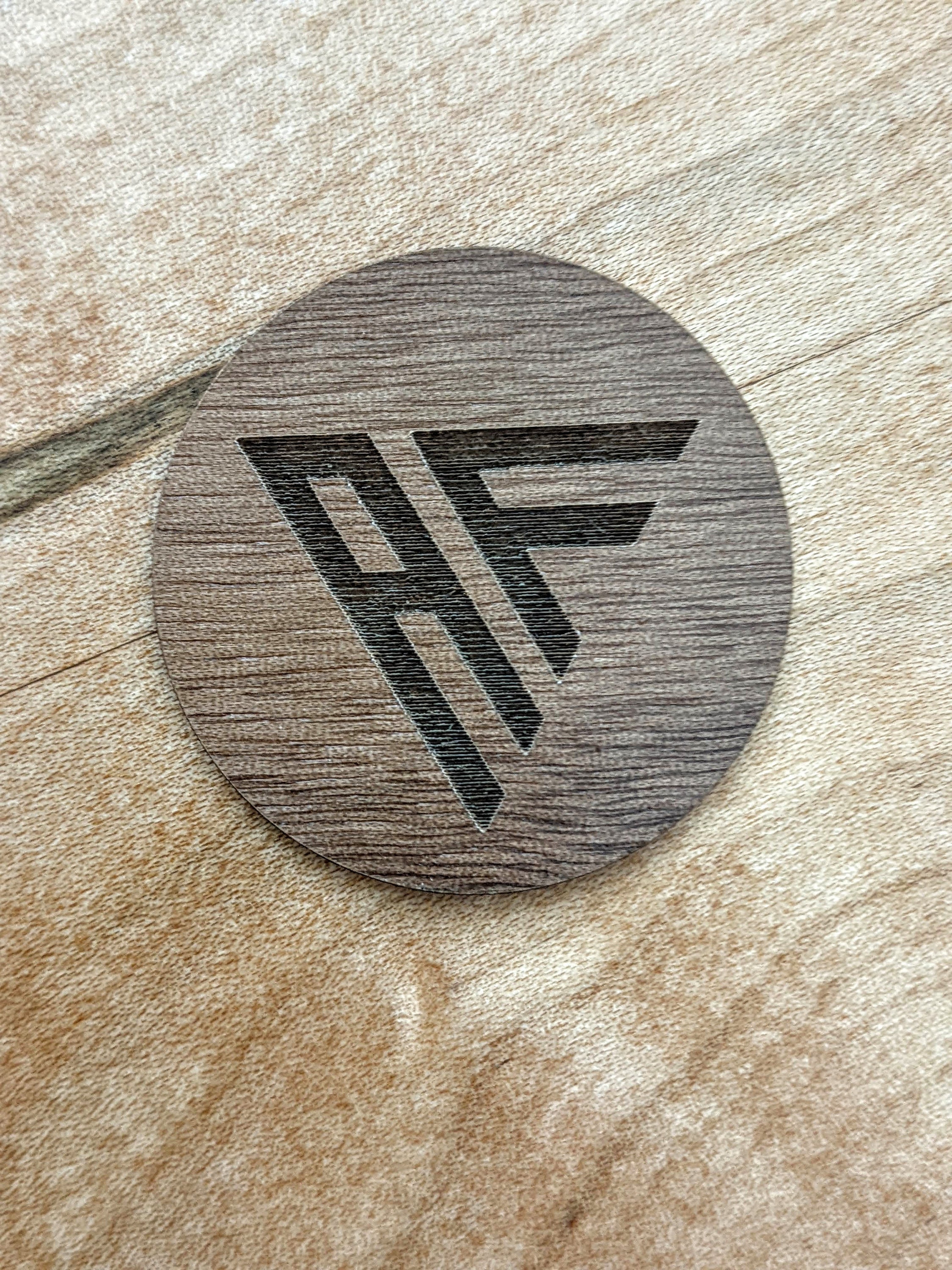 Steel Mace Wood Badge - Custom Logo or Design - Etsy