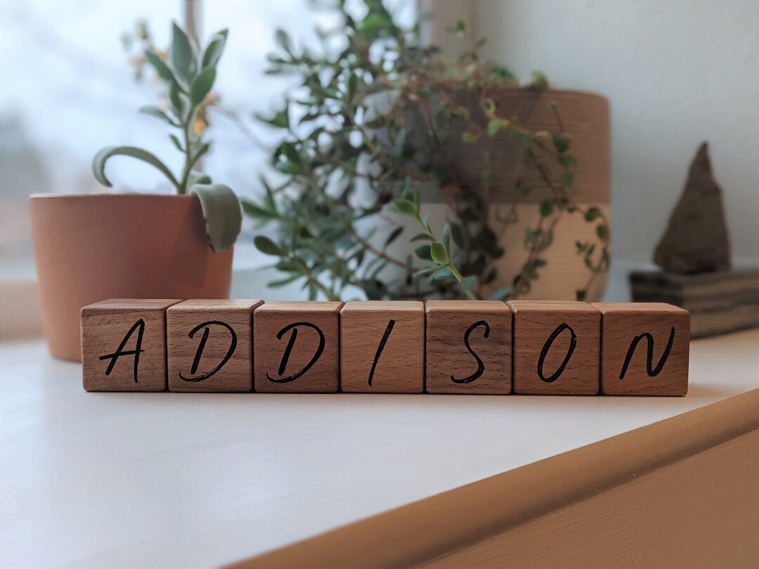 Custom Kid's Name Blocks - "i Am" Affirmations - Wood Blocks for Play ...