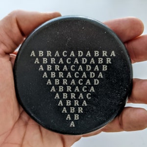 ABRACADABRA Stones - Talisman and Protection Symbol - Natural Basalt ...