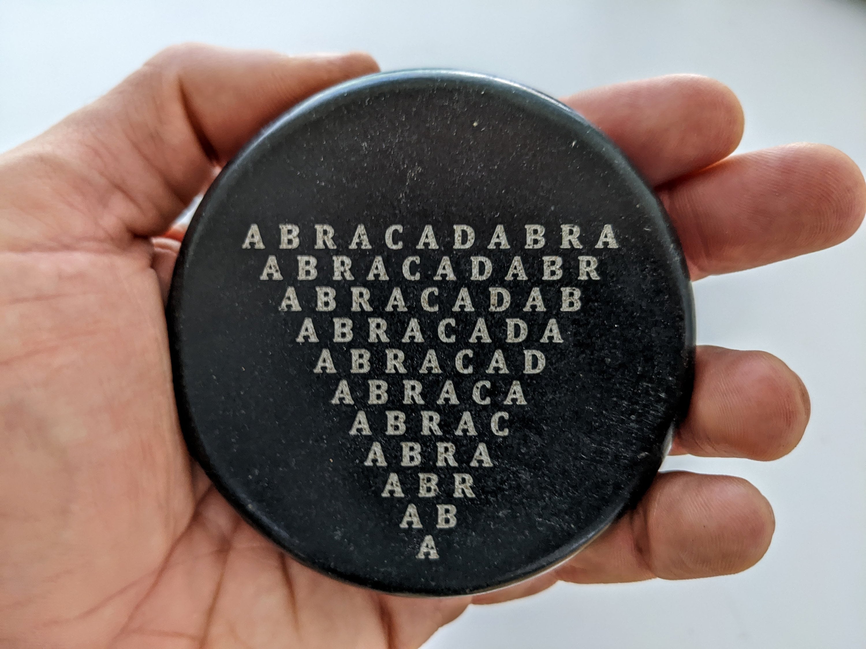 ABRACADABRA Stones - Talisman and Protection Symbol - Natural Basalt ...