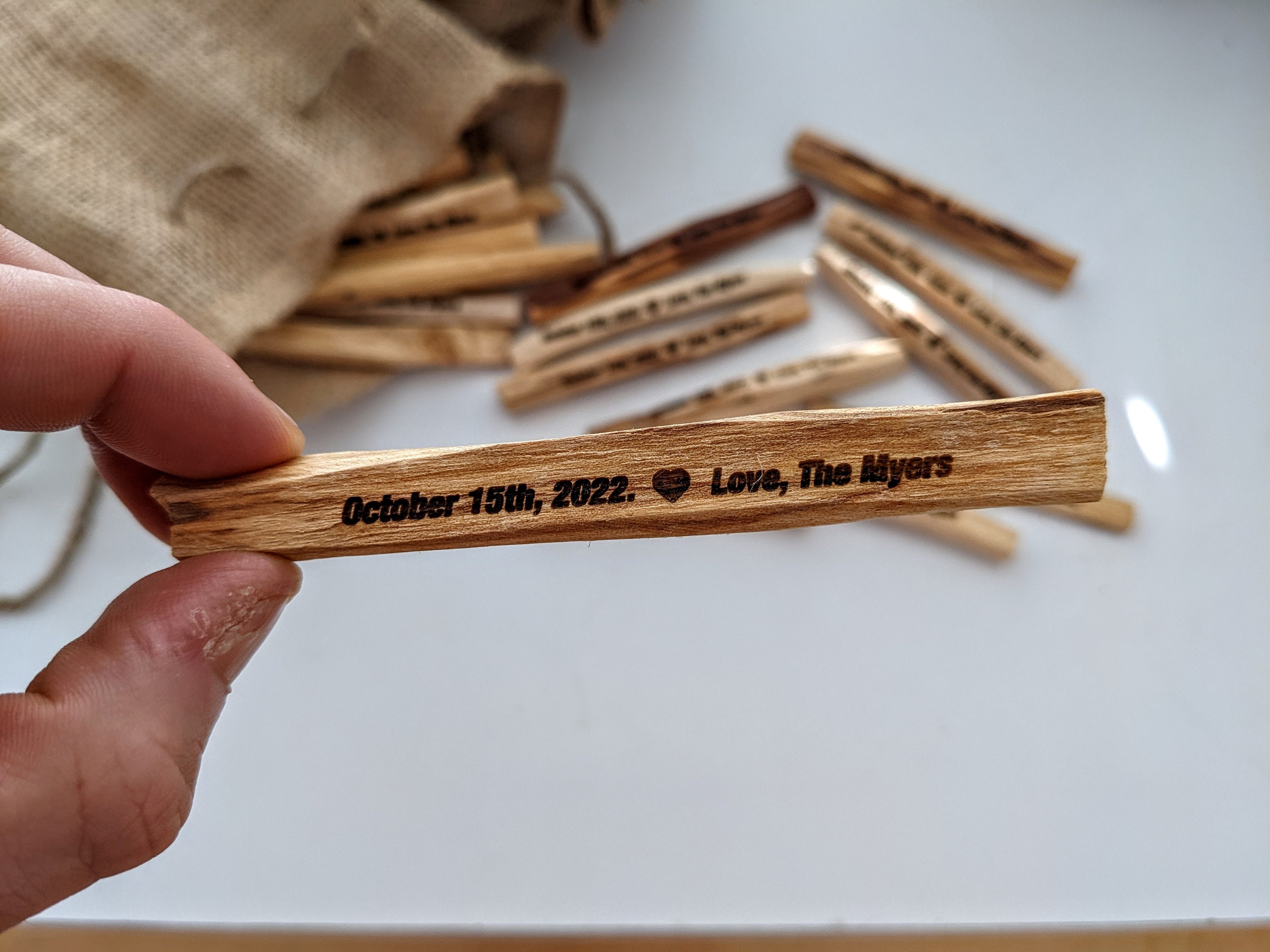 Personalized Palo Santo Sticks - Set of 20 - Custom Retreat Gift ...
