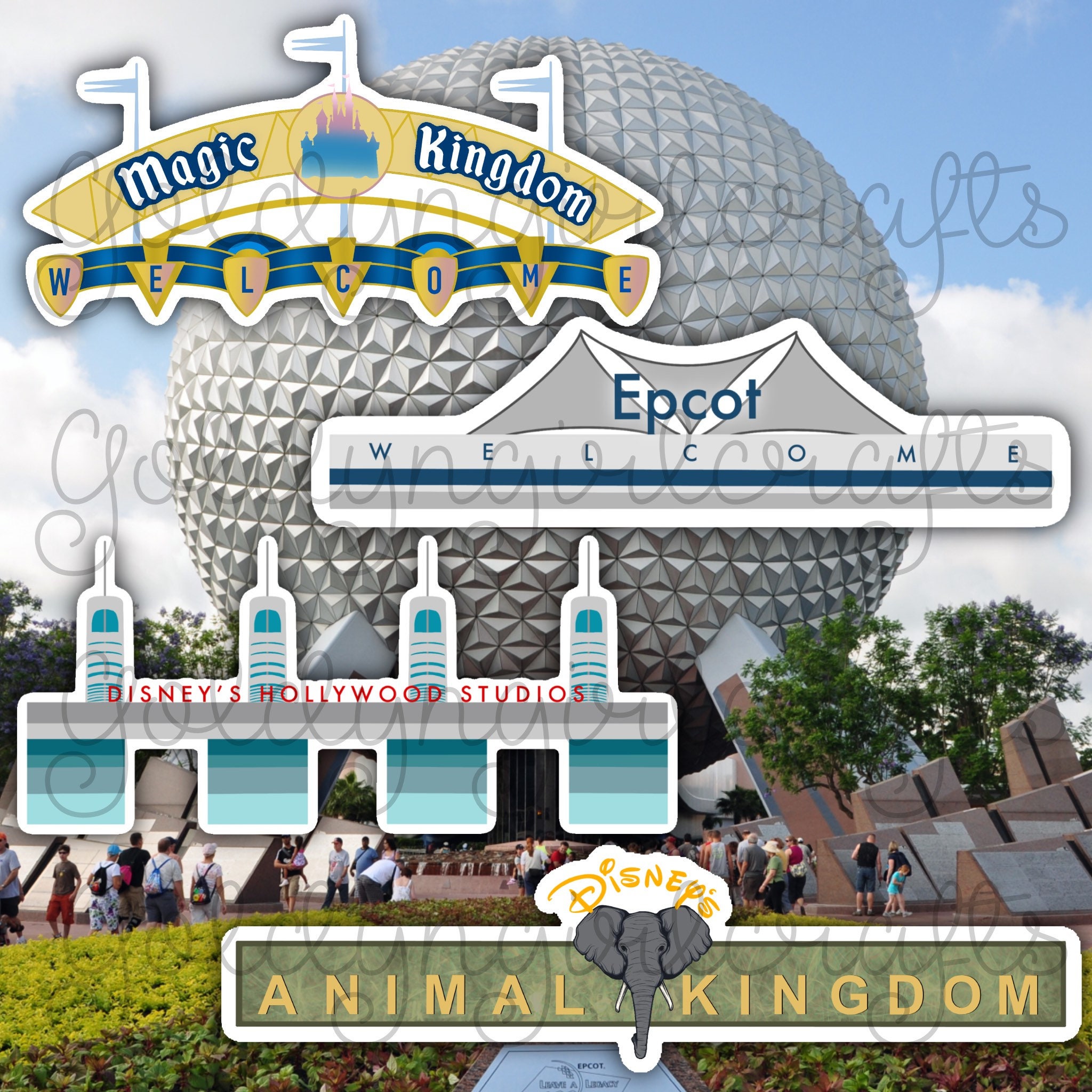 WDW Park Entrances 3” Sticker Pack *waterproof* - Etsy