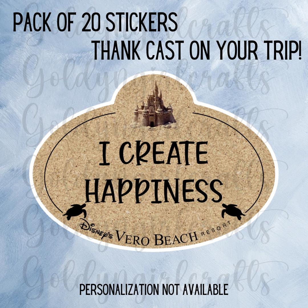 Pack of 20 Cast Member Appreciation Stickers Vero Beach - Etsy