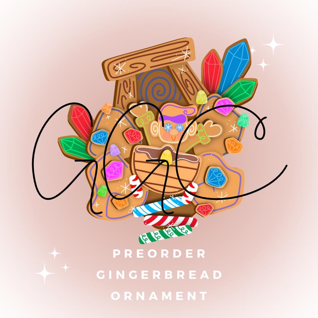 Seven Dwarfs Mine Train / Dopey / Snow White Gingerbread Ornament ...