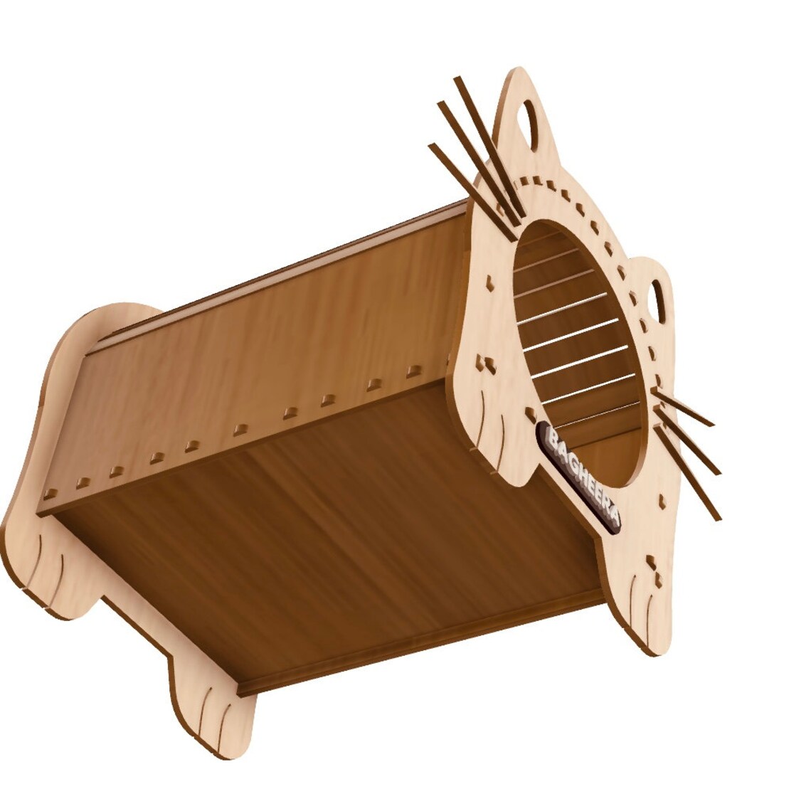 Wooden Cat House Vector CNC Svg Vector File Vector Cutting - Etsy