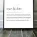Catholic Wall Art, Our Father Print, Our Father Wall Art, Lords Prayer ...