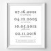 Important Dates Art Farmhouse Print Special Dates Print - Etsy