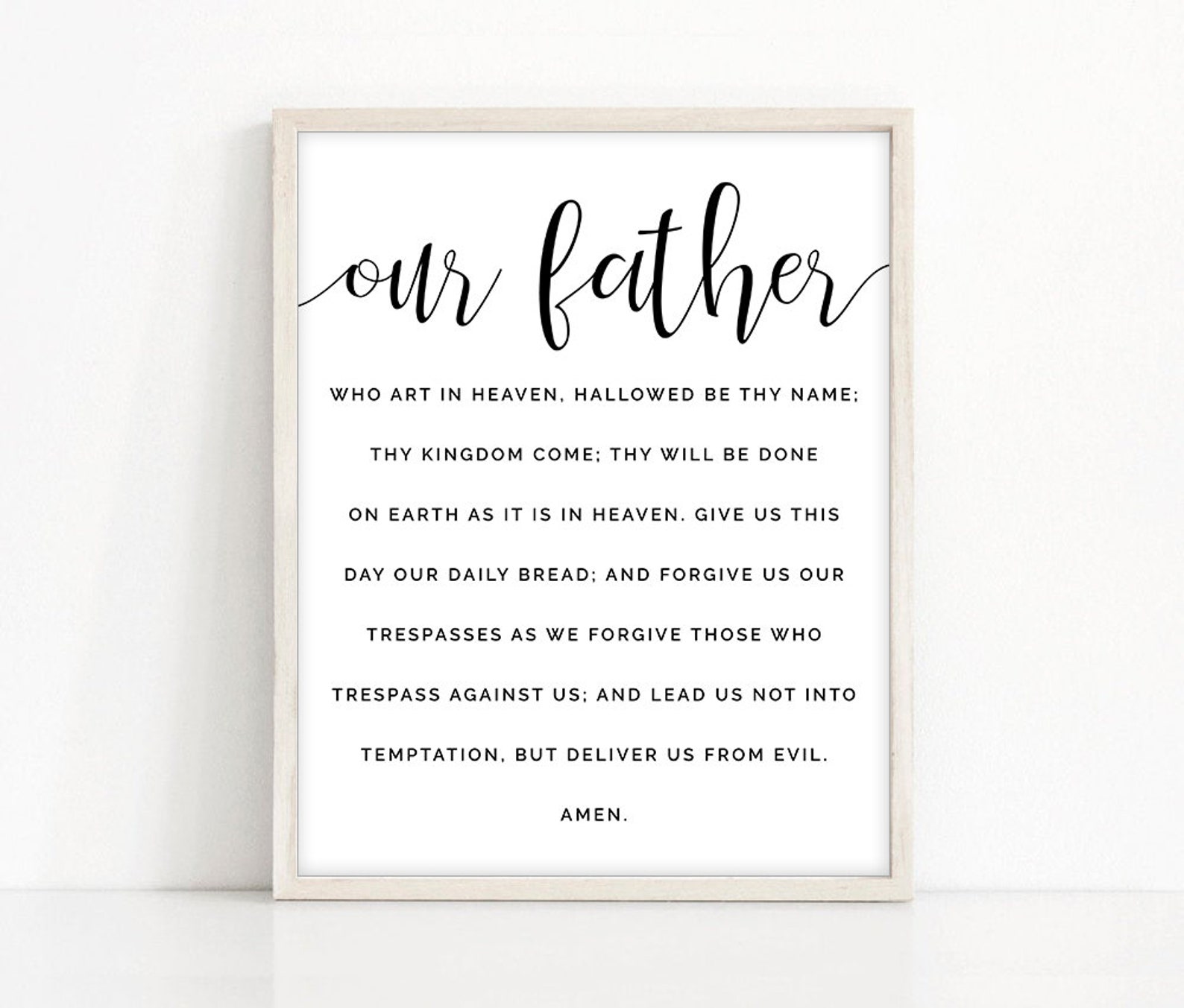 Catholic Art Our Father Print Our Father Art Lords Prayer | Etsy