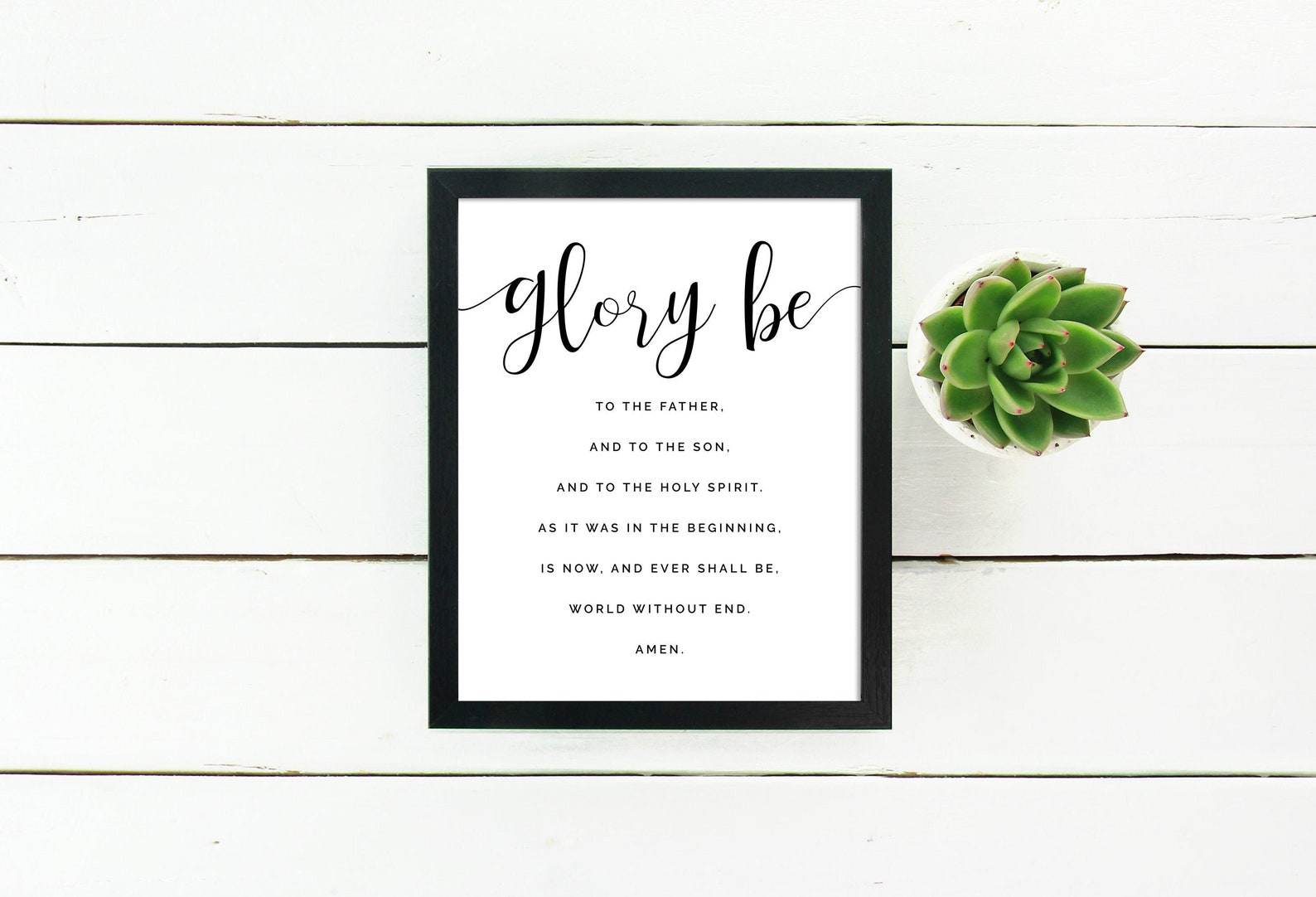 Catholic Wall Art Glory Be Print Glory Be Wall Art Lords | Etsy