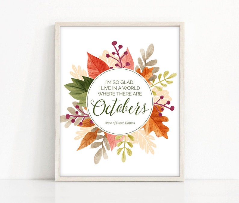 Anne of Green Gables Print, Fall Printable, Fall Farmhouse Wall Art ...