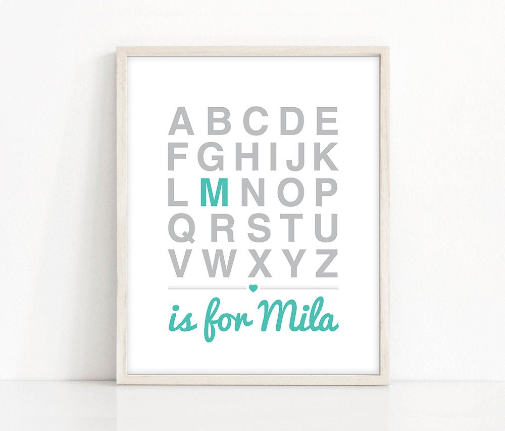 Kids Name Print, First Name Printable, Girls Room Wall Art, Custom ...