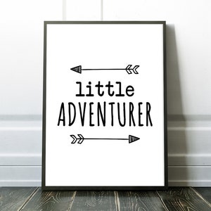Kids Room Wall Art, Adventure Print, Little Adventurer, Playroom Wall ...