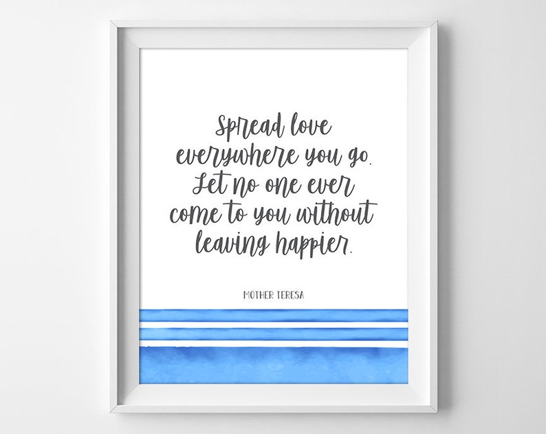 Mother Teresa Print Spread Love Print Mother Teresa Quote | Etsy