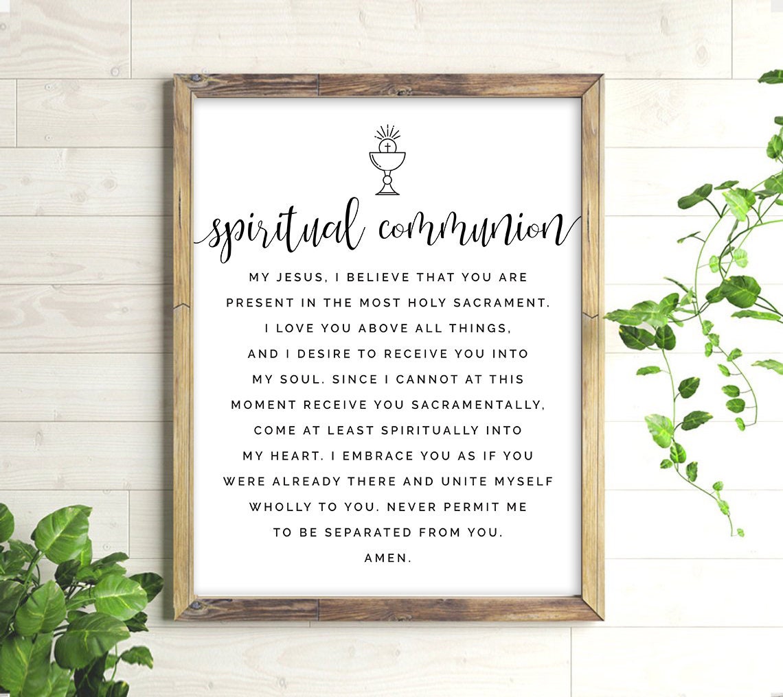 Spiritual Communion Printable, Communion Art, Catholic Art, Catholic ...