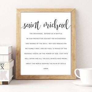 St Michael Defend Us in Battle, St Michael Prayer, Catholic Art ...