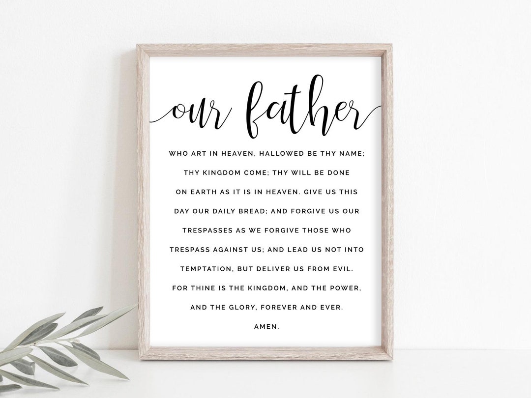 Catholic Art, Our Father Print, Our Father Art, Lords Prayer Print ...