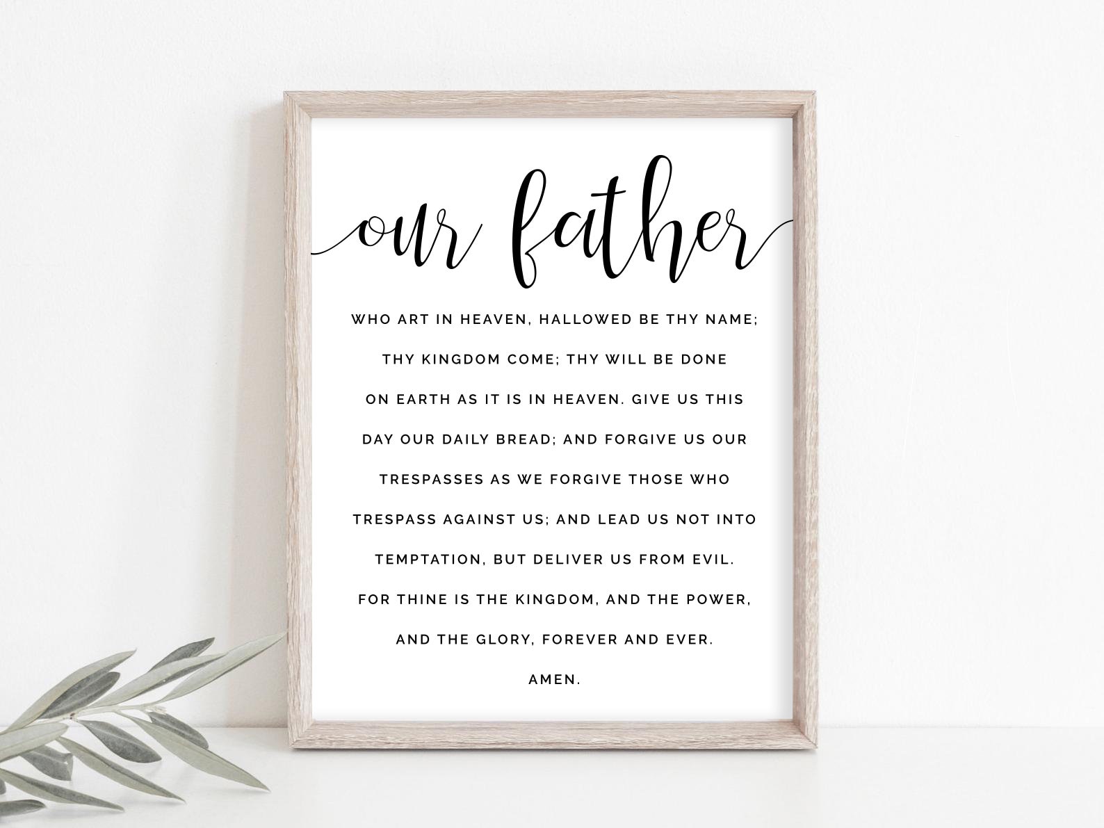 Catholic Art Our Father Print Our Father Art Lords Prayer - Etsy
