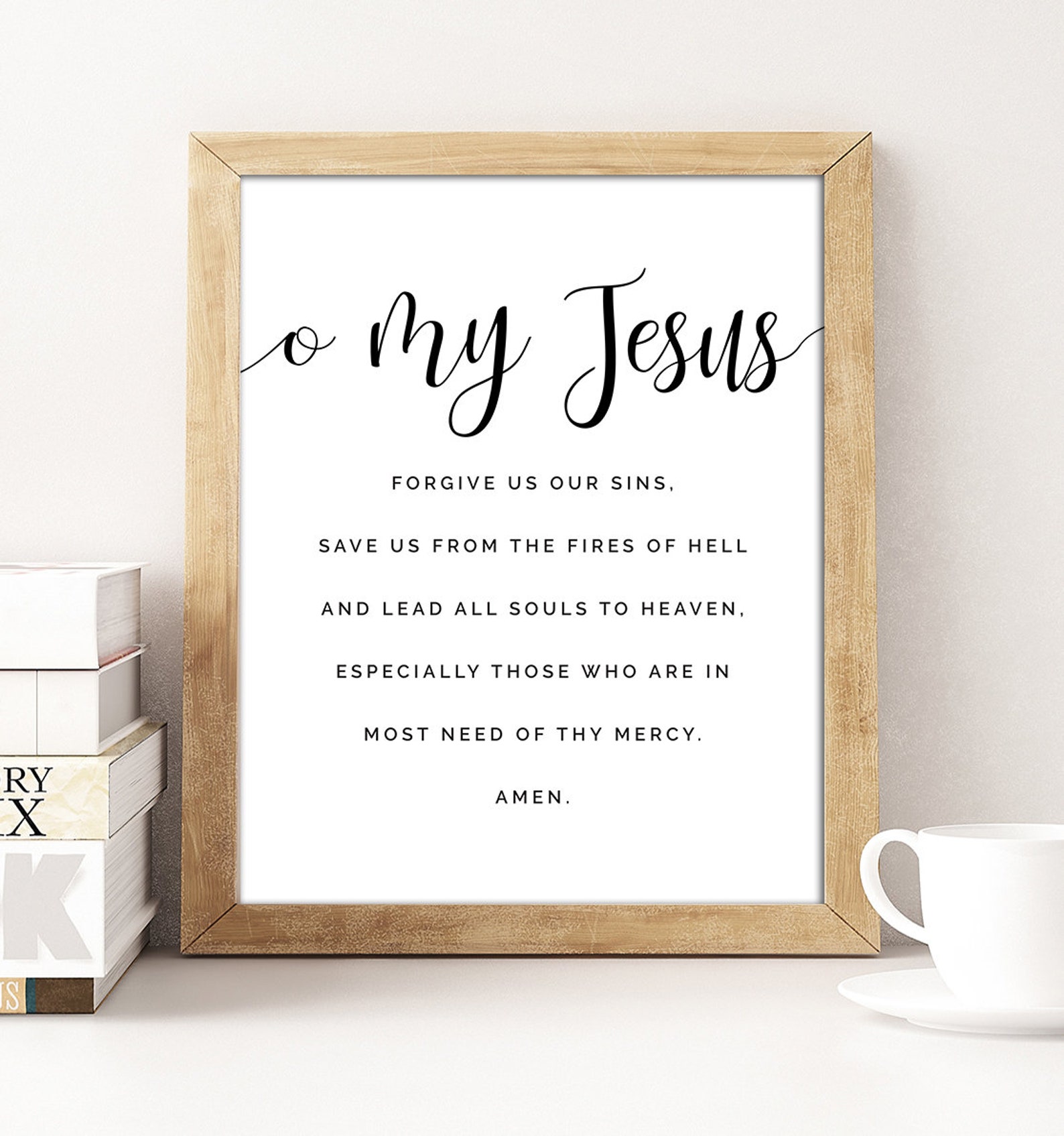 Catholic Art Fatima Prayer Print O My Jesus Wall Art | Etsy