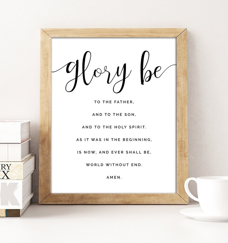Catholic Wall Art Glory Be Print Glory Be Wall Art Lords | Etsy