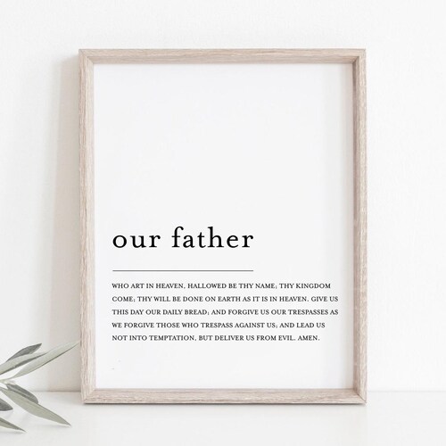 Catholic Art Our Father Print Our Father Art Lords Prayer | Etsy