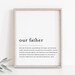 Catholic Wall Art, Our Father Print, Our Father Wall Art, Lords Prayer ...