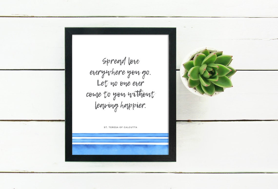 Mother Teresa Print Spread Love Print Mother Teresa Quote - Etsy
