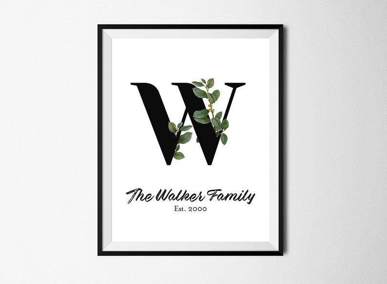 Family Sign Printable Art Farmhouse Print Botanical Print | Etsy