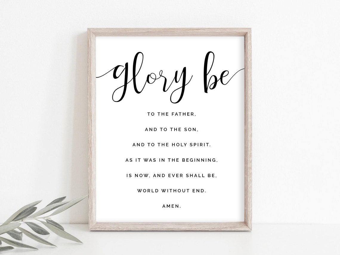 Catholic Wall Art Glory Be Print Glory Be Wall Art Lords | Etsy