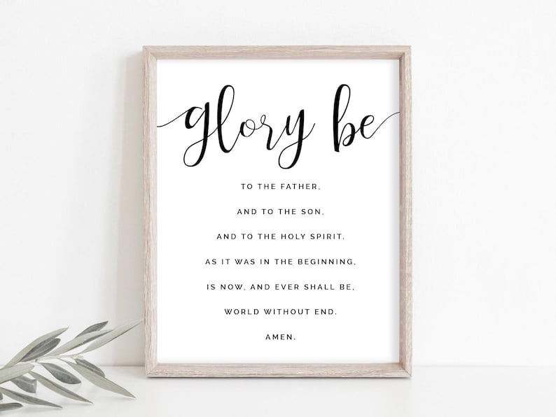 Catholic Wall Art Glory Be Print Glory Be Wall Art Lords - Etsy France