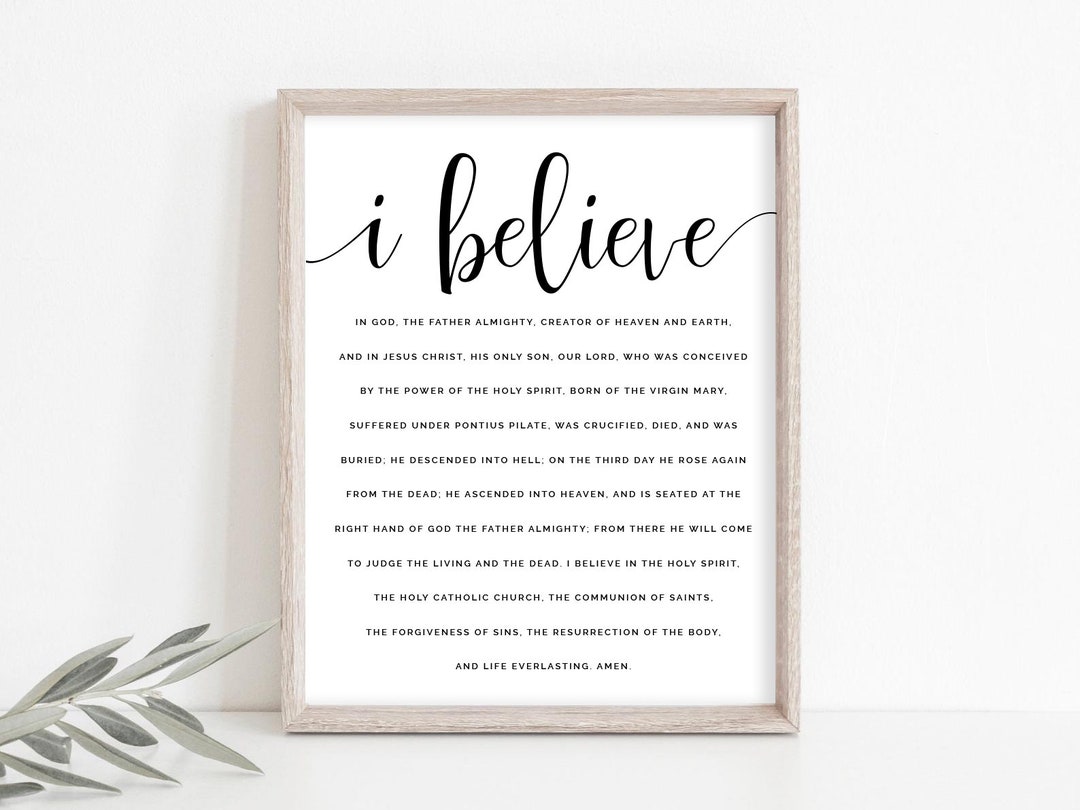 Apostles Creed Printable, Catholic Art, Catholic Print, Catholic ...