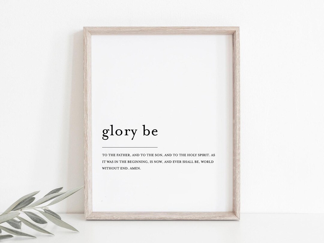 Catholic Wall Art, Glory Be Print, Glory Be Wall Art, Lords Prayer ...