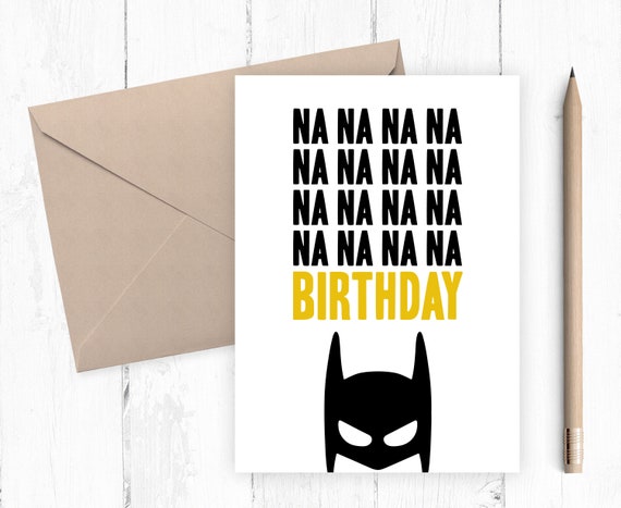 Batman Birthday Card Template