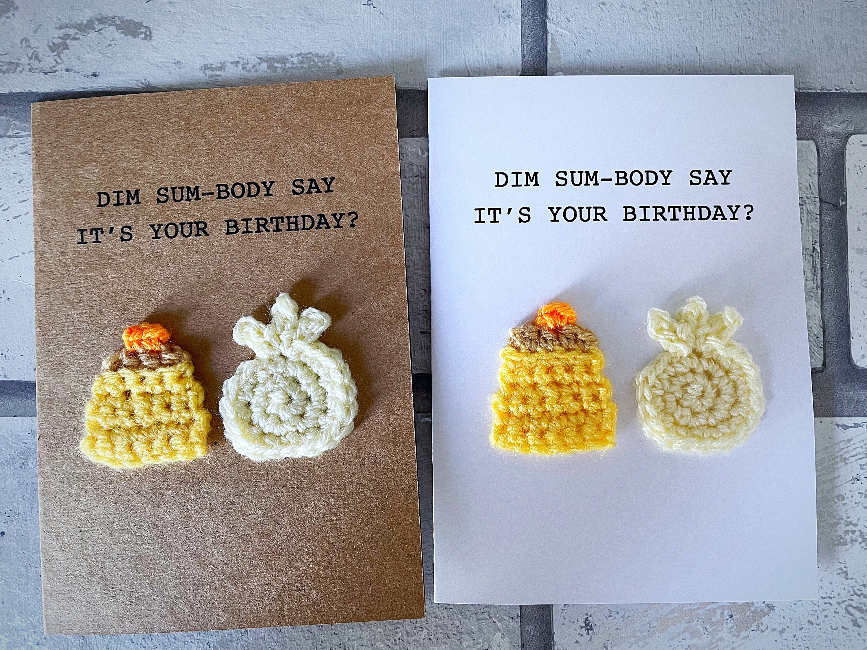 Crochet Birthday Cards Handmade Cards Funny Cards | Etsy UK