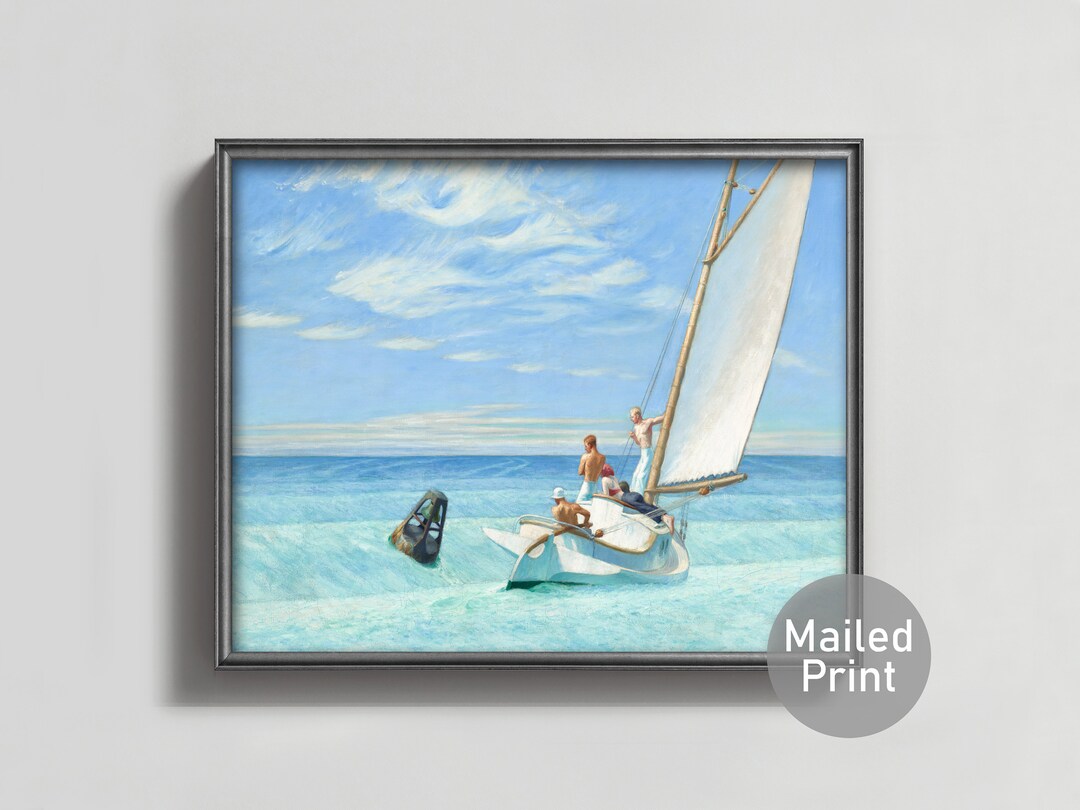 Ground Swell Edward Hopper Coastal Art Print Nautical Painting, Ocean ...
