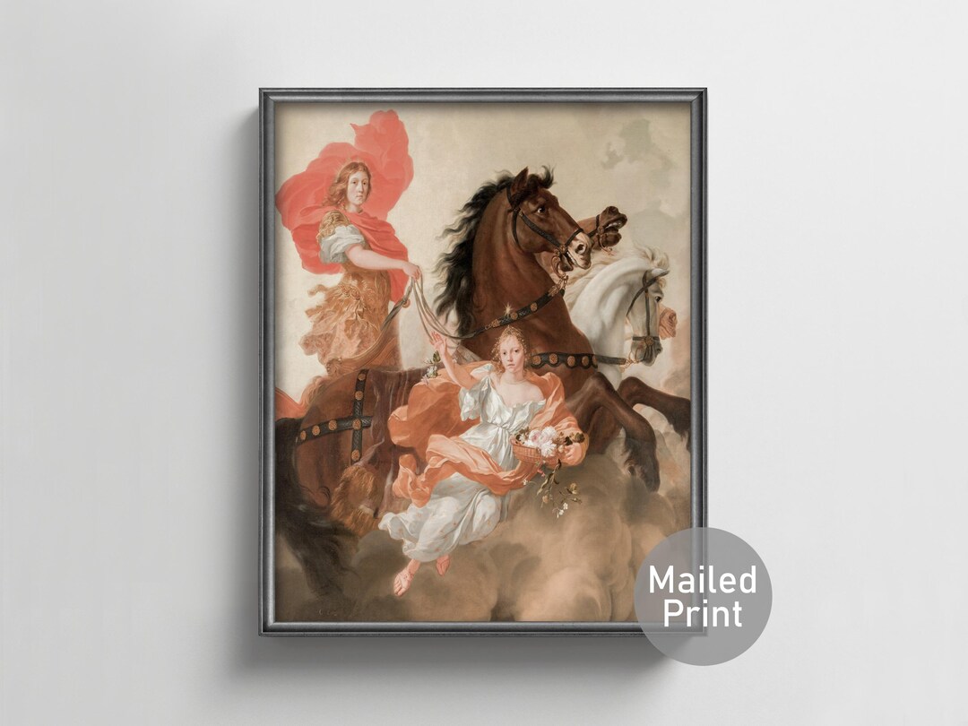 Apollo and Aurora 17th Century Mythology Sun God Painting, Flying Horse ...